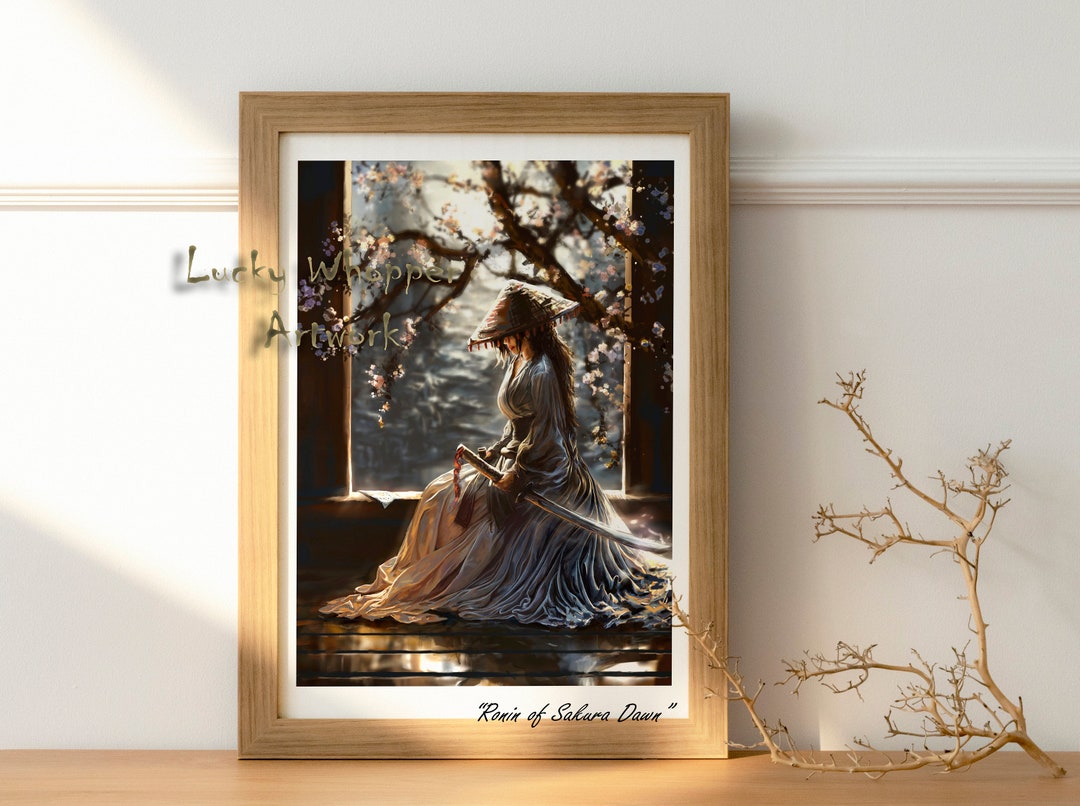 Human-made Samurai Geisha Lady Painting Download Print | Mysterious ...