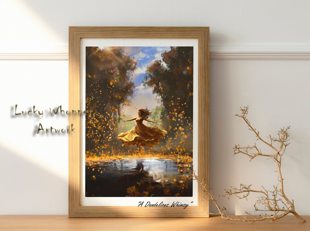 Notai Lady Skipping on Water Oil Painting Printable Digital Download ...