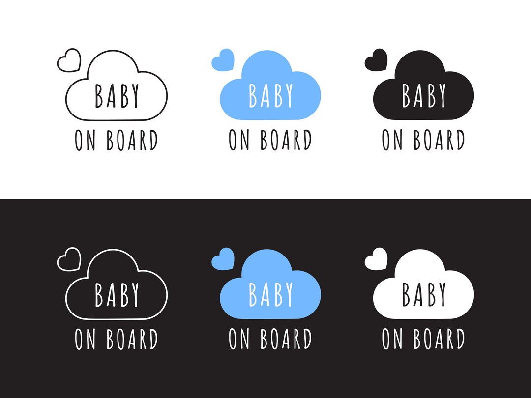 Baby on Board Stickers. Safety Pictograms. Vector Scalable Graphics - Etsy