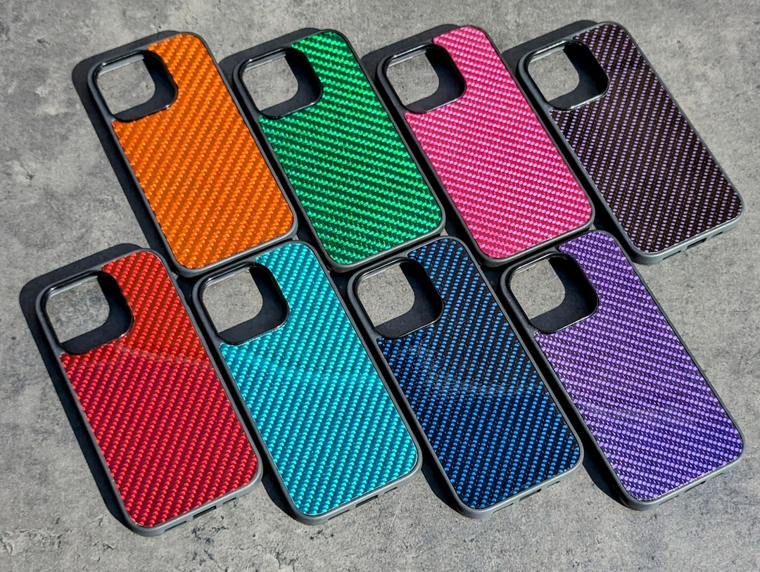 Colored Carbon Fiber Phone Case Handmade Real Carbon Fiber iPhone 15 ...