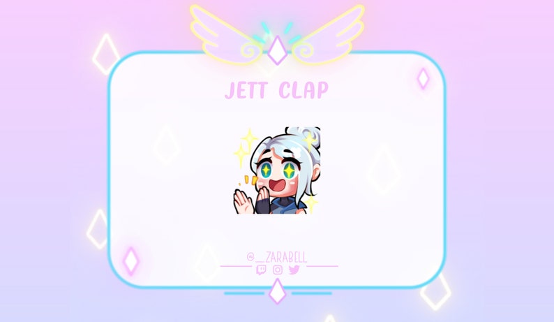 Cute Animated Valorant Jett Clap Emote for Twitch, Youtube and Discord ...