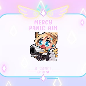 Cute Animated Overwatch Mercy Panic Aim Emote for Twitch, Youtube and ...