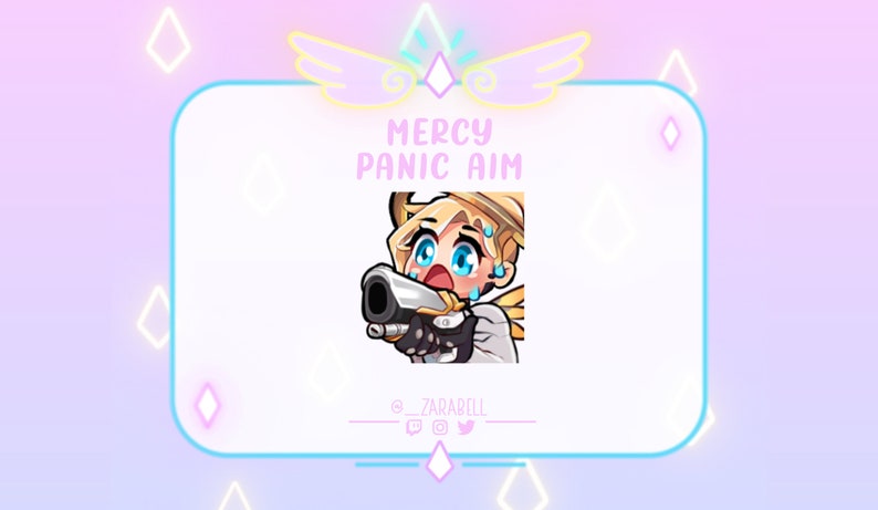 Lindo gesto animado OverWatch Mercy Panic Aim para Twitch, Youtube y ...
