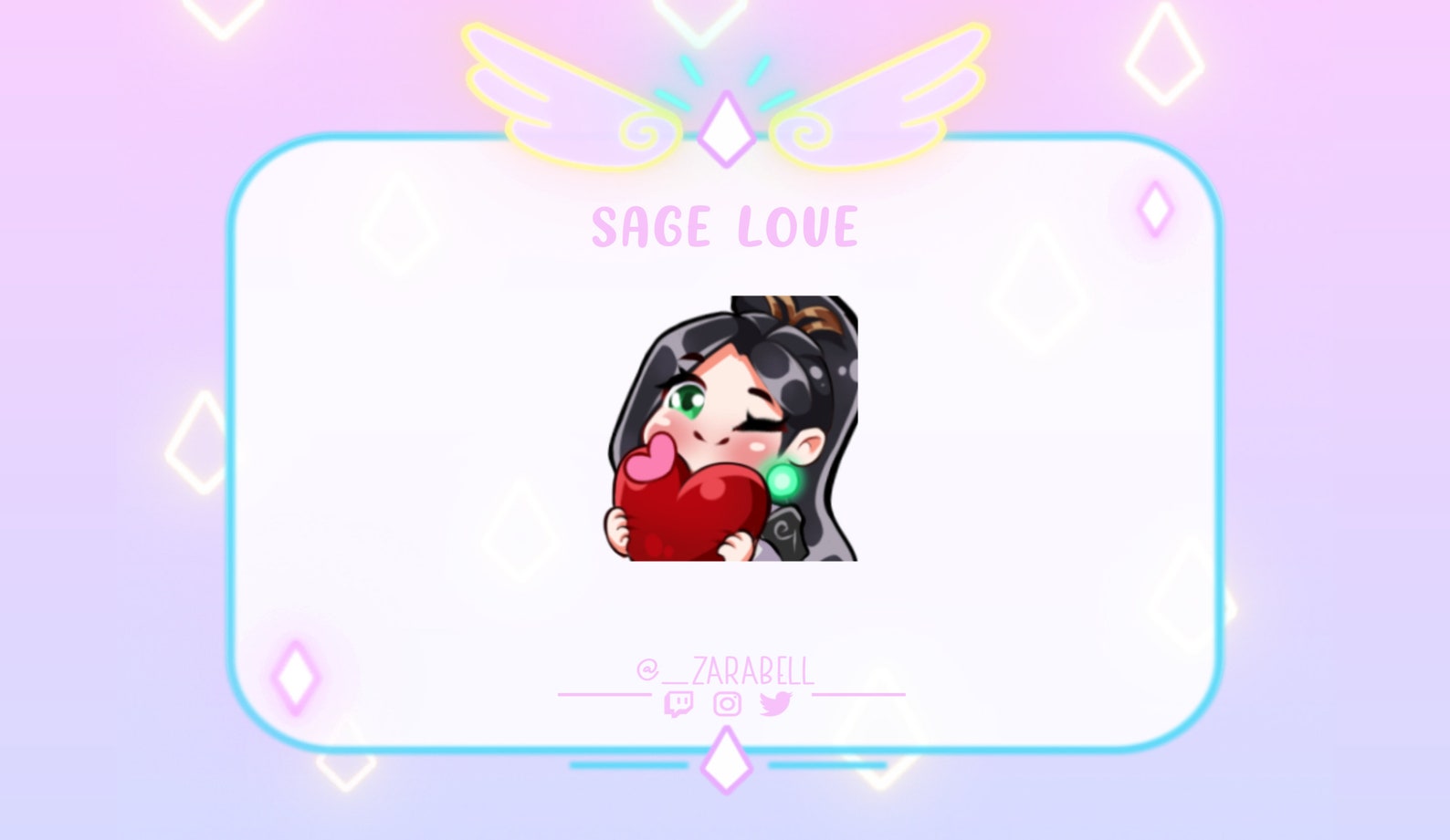 Cute Animated Valorant Sage Love Emote for Twitch, Youtube and Discord ...