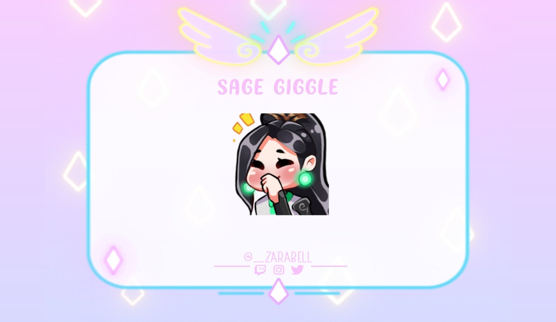 Cute Animated Valorant Sage Giggle Emote for Twitch, Youtube and ...