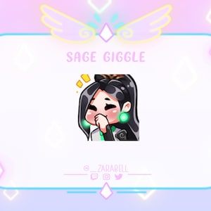 Cute Animated Valorant Sage Giggle Emote for Twitch, Youtube and ...