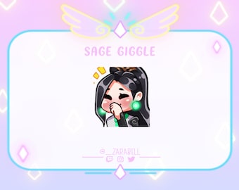 Cute Animated Valorant Sage Giggle Emote for Twitch, Youtube and ...