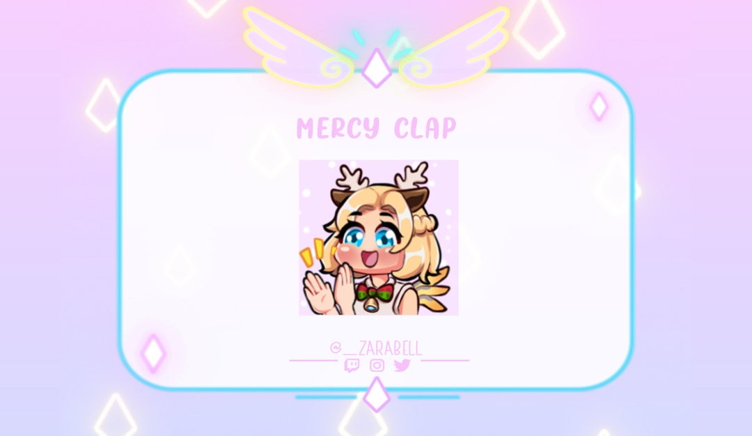 Cute Animated Christmas Jingle Bell Mercy Clap Overwatch Emote for ...