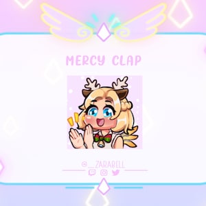 Cute Animated Christmas Jingle Bell Mercy Clap Overwatch Emote for ...