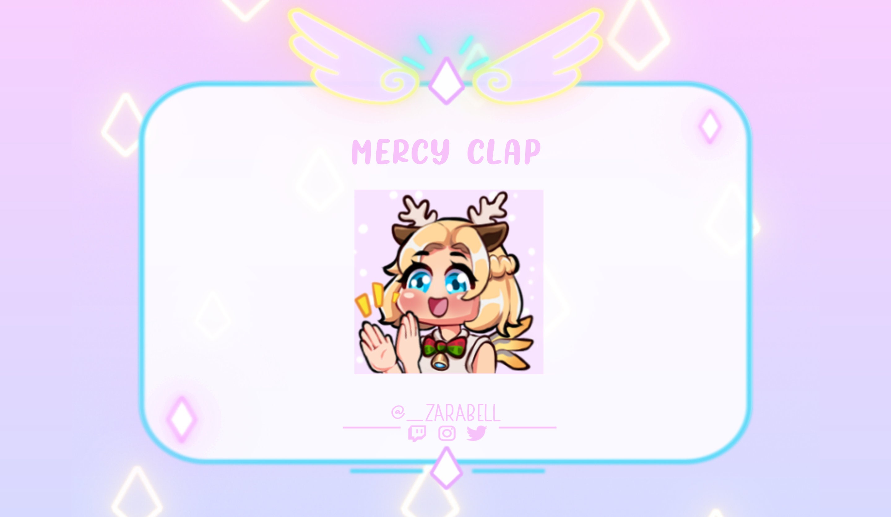 Cute Animated Christmas Jingle Bell Mercy Clap Overwatch Emote for ...