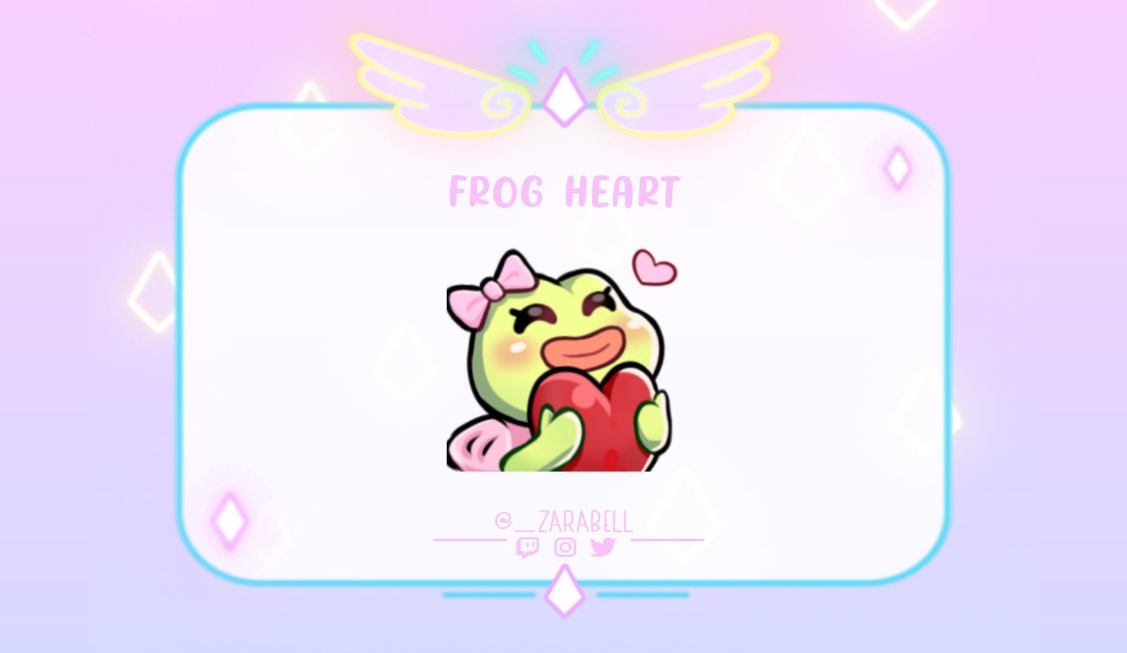 Cute Animated Frog Heart Emote /twitch Emote Pack /discord / Youtube ...