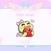 Cute Animated Frog Heart Emote /twitch Emote Pack /discord / Youtube ...