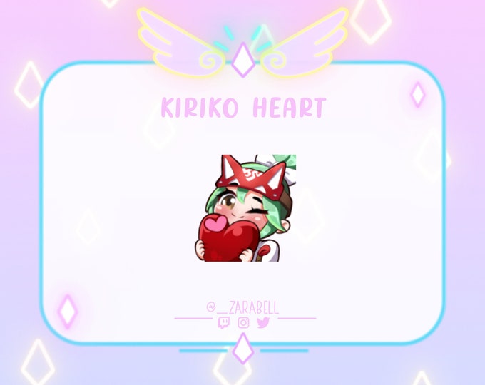 Cute Animated Overwatch Kiriko Heart Emote for Twitch, Youtube and ...