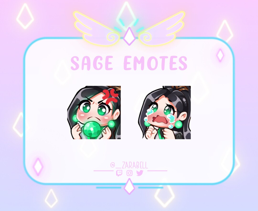Cute Valorant Sage Emotes for Twitch, Youtube and Discord - Etsy