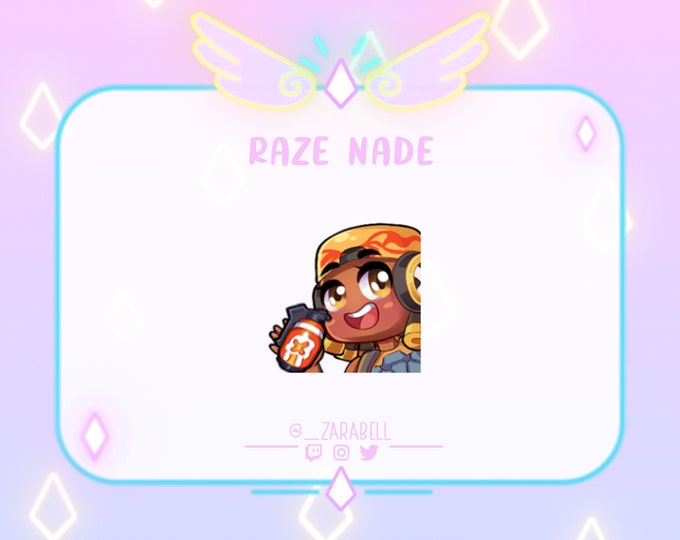 Cute Animated Valorant Raze Nade Emote for Twitch, Youtube and Discord ...