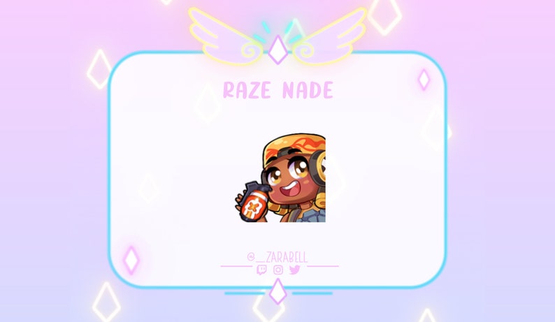 Cute Animated Valorant Raze Nade Emote for Twitch, Youtube and Discord ...