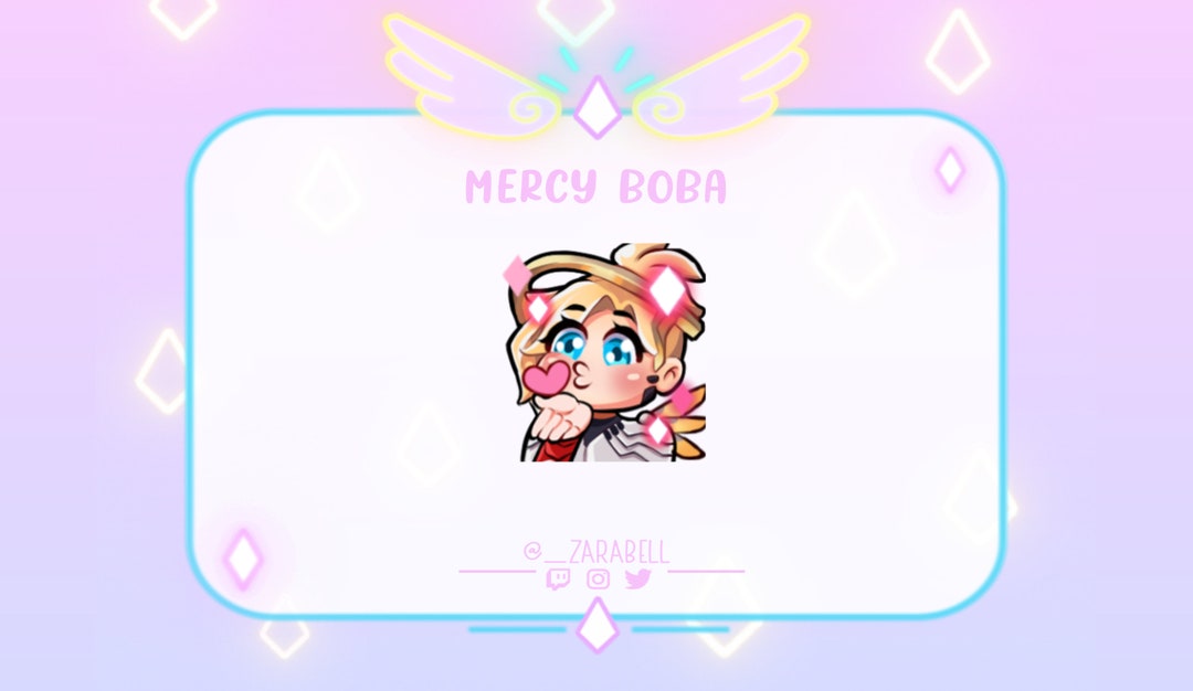 Cute Animated Overwatch Mercy Kiss Emote for Twitch, Youtube and ...