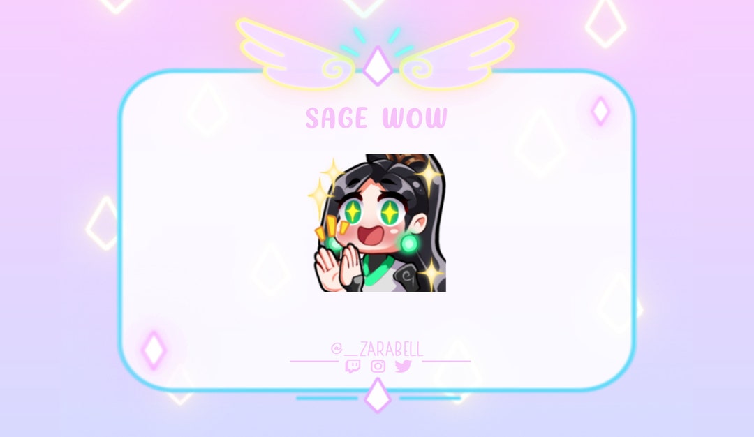 Cute Animated Valorant Sage Wow Emote for Twitch, Youtube and Discord ...