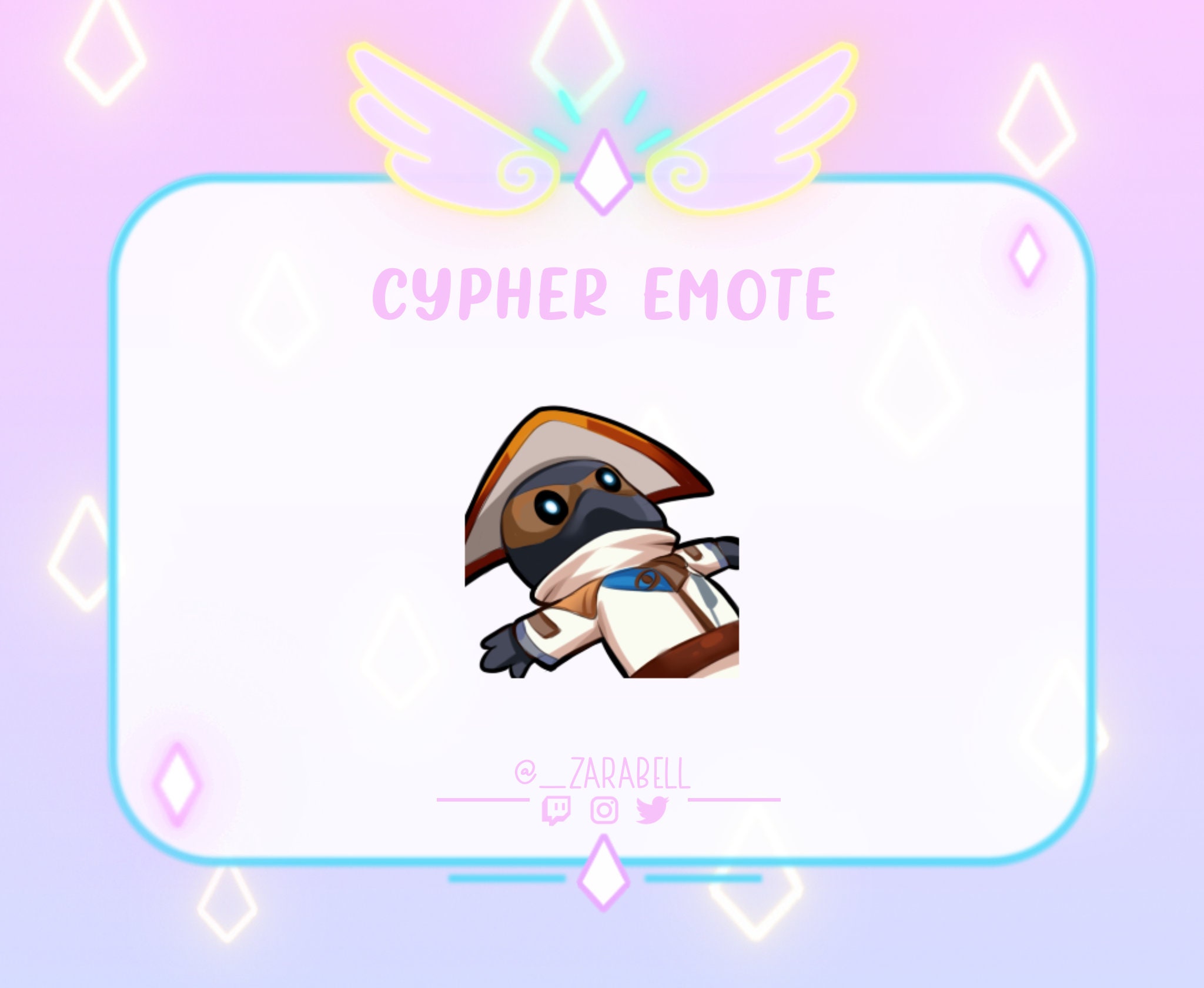 Cute Valorant Cypher Dead Emote for Twitch, Youtube and Discord - Etsy