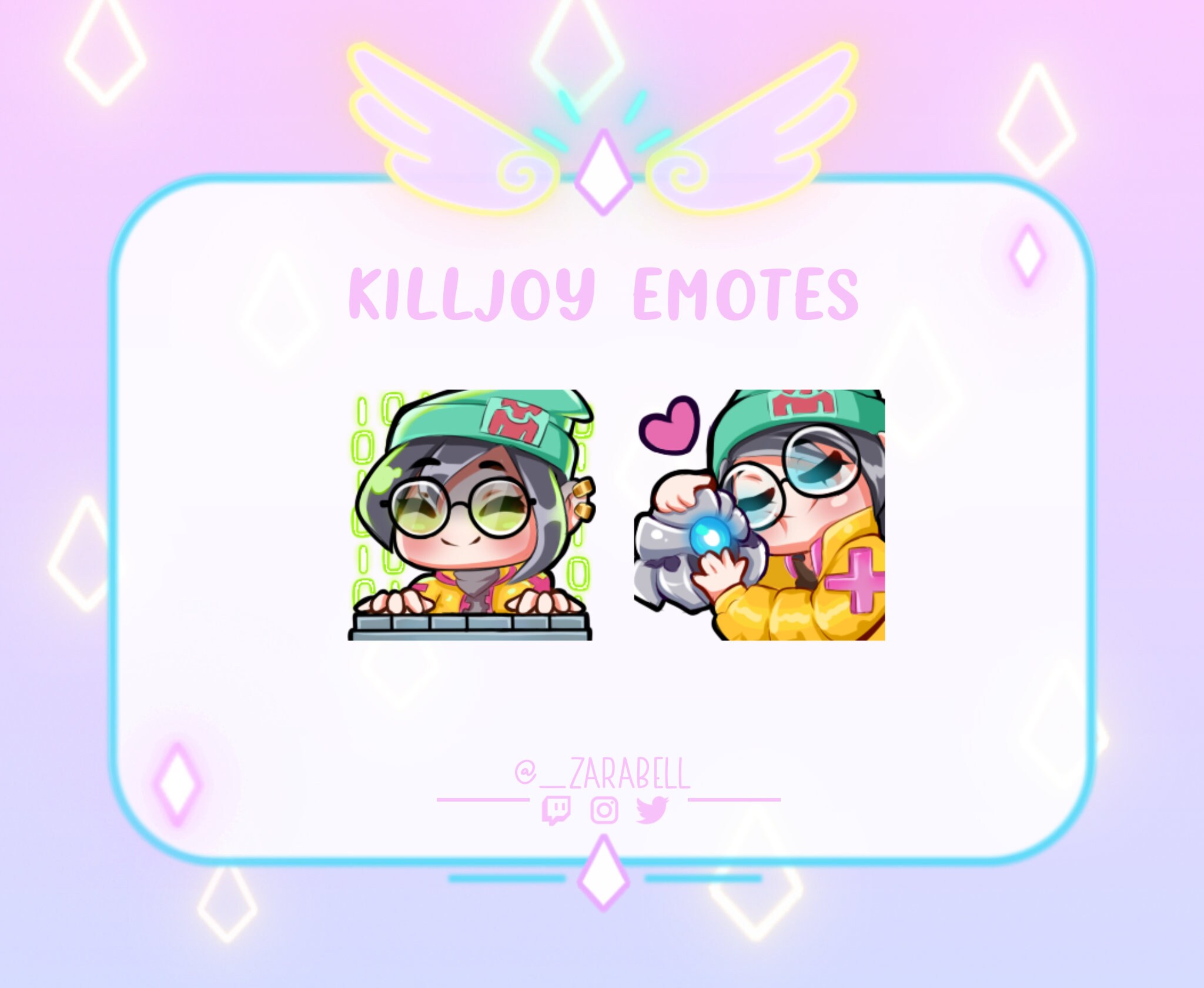 Cute Valorant Killjoy Emotes for Twitch, Youtube and Discord - Etsy