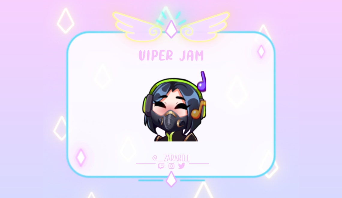 Cute Animated Valorant Viper Jam Emote for Twitch, Youtube and Discord ...