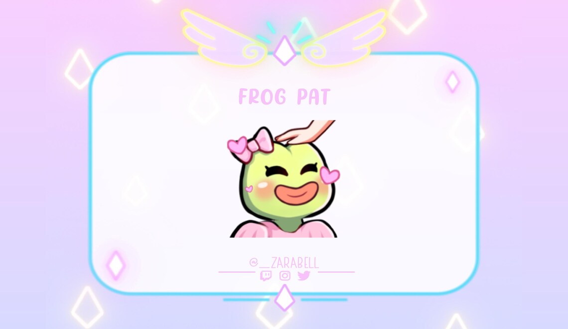 Cute Animated Frog Pat Emote /twitch Emote Pack /discord / Youtube ...