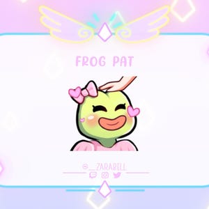 Cute Animated Frog Pat Emote /twitch Emote Pack /discord / Youtube ...