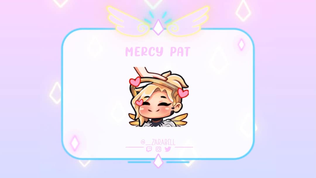 Cute Animated Mercy Pat Overwatch Emote for Twitch, Youtube and Discord ...