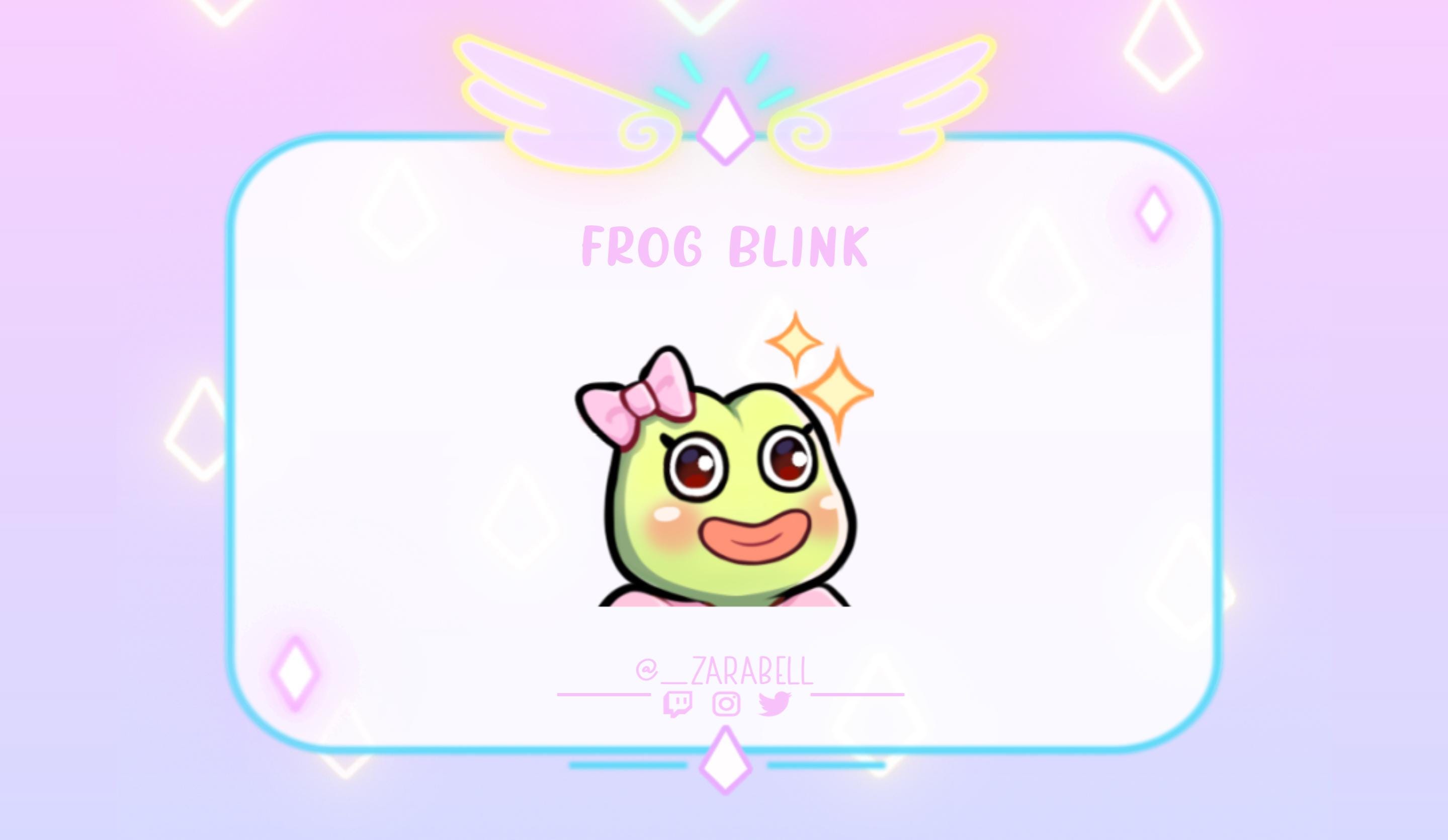 Cute Animated Frog Blink Emote /twitch Emote Pack /discord / Youtube ...