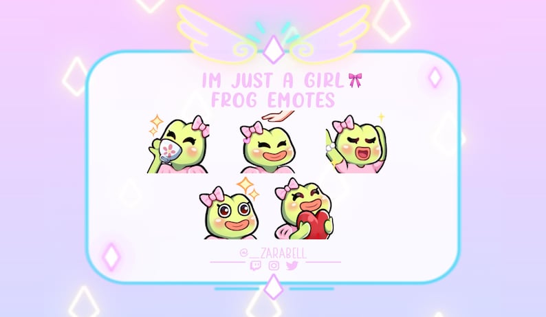 Cute Animated Frog Emotes /twitch Emote Pack /discord / Youtube / Emote ...