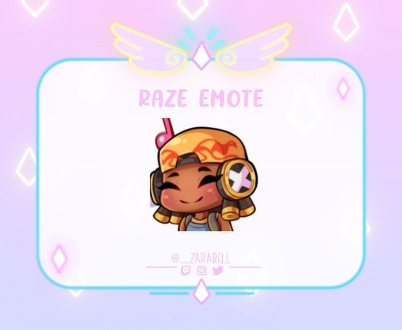 Cute Animated Valorant Raze Jam Emote for Twitch, Youtube and Discord ...