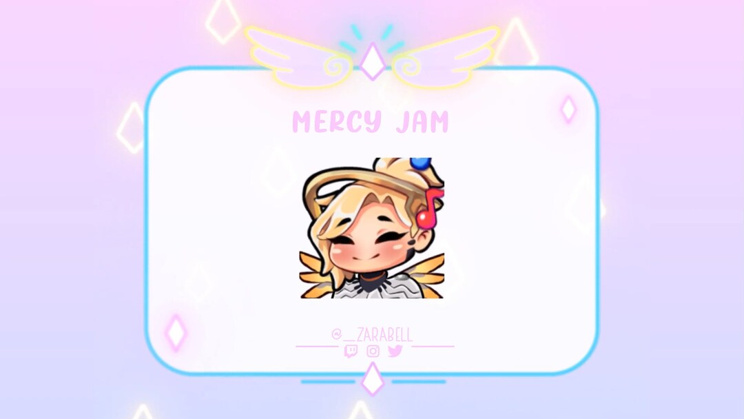Cute Animated Mercy Jam Overwatch Emote for Twitch, Youtube and Discord - Etsy