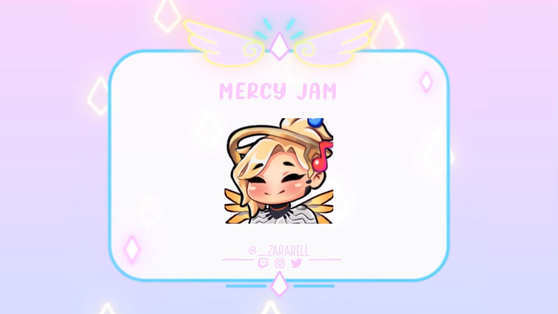Cute Animated Mercy Jam Overwatch Emote for Twitch, Youtube and Discord ...