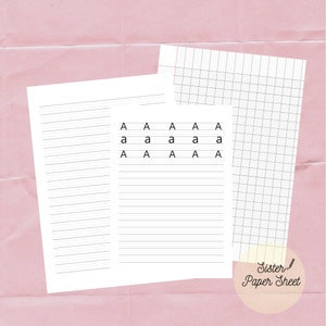 Printable Lined, Graph Grid Paper A4 20 Pages - Etsy