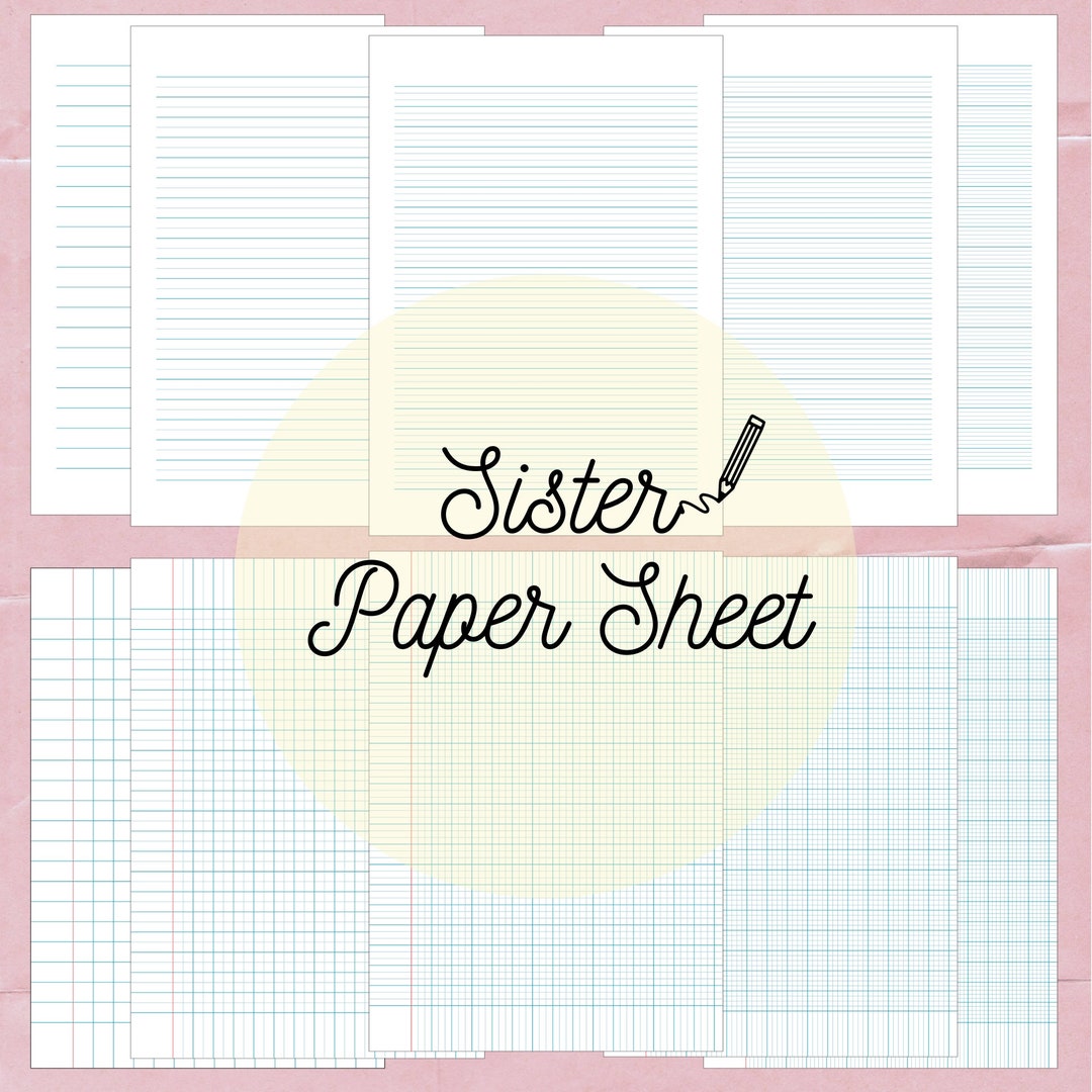 Printable Lined, Graph Grid Paper | A4 | 20 Pages - Etsy