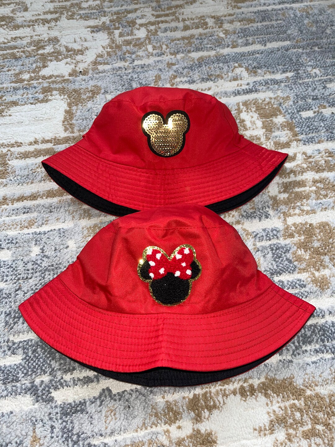 Disney Minnie Mouse and Mickey Mouse Reversible Bucket Hat. - Etsy