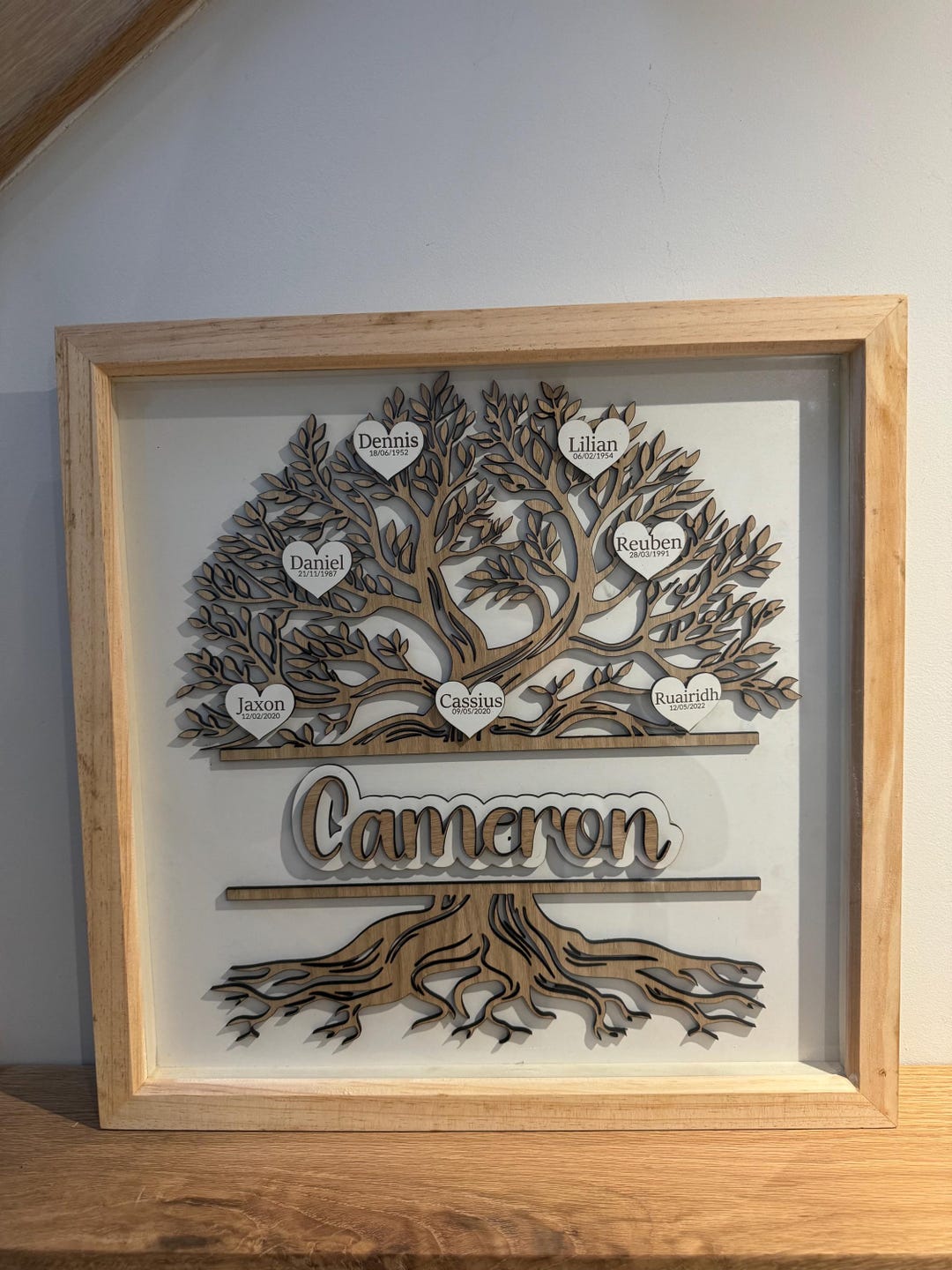 Custom Made 3D Framed Family Tree - Etsy