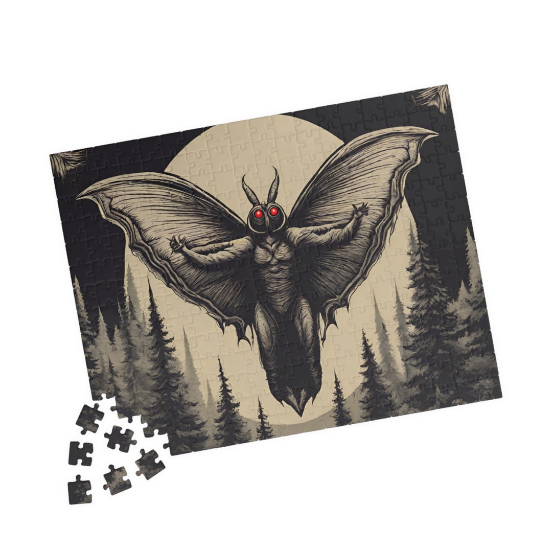 Mothman Puzzle Cryptid Spooky Fun Puzzle Game for - Etsy