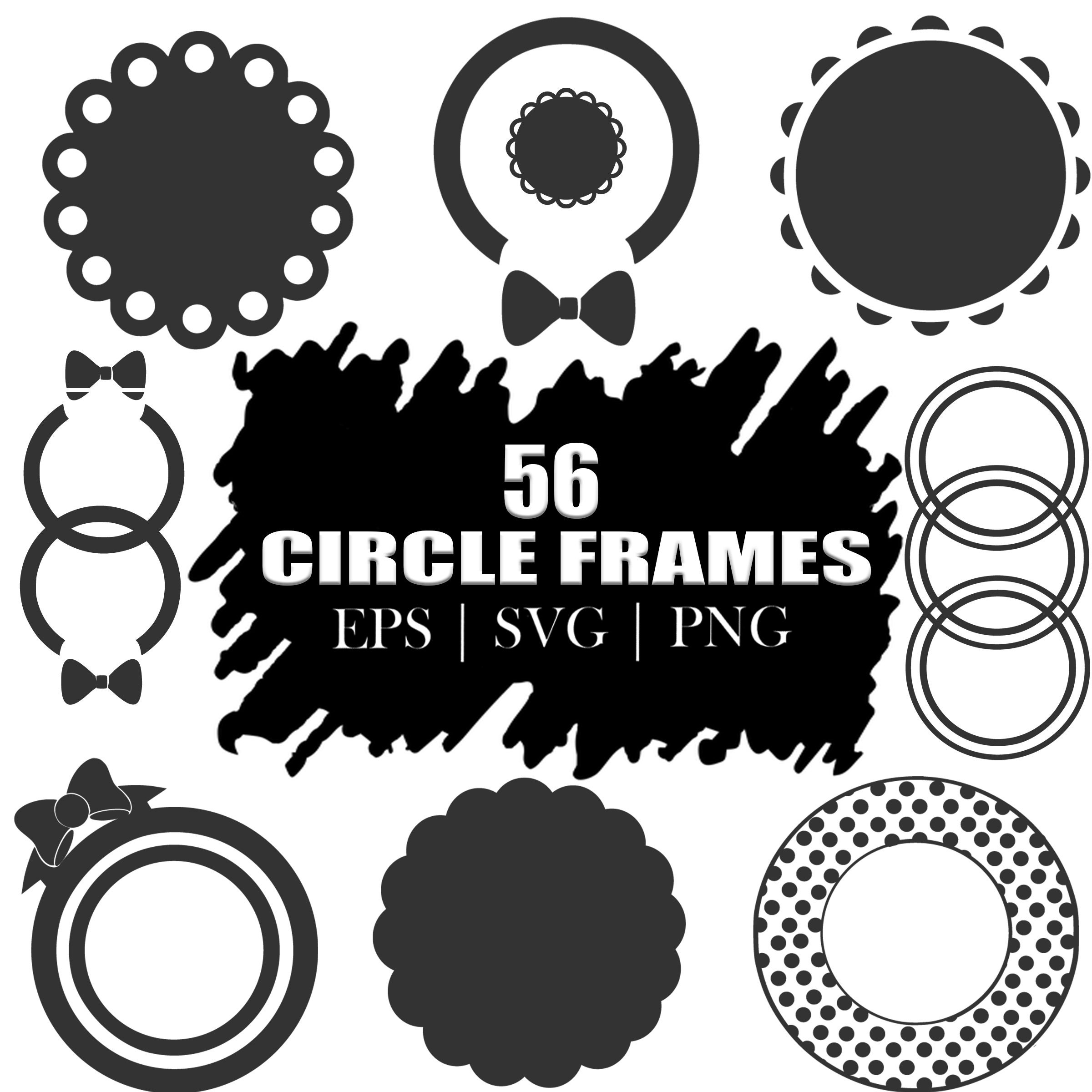 Circle Frame Svg, Circle Frames Svg, Circle Svg, Circle Monogram Svg ...