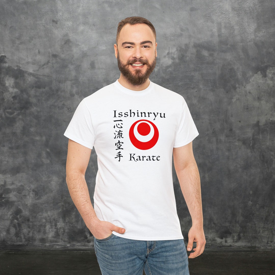 Isshinryu Karate Shirt With Okinawan Flag, One Heart Way Kanji, and ...