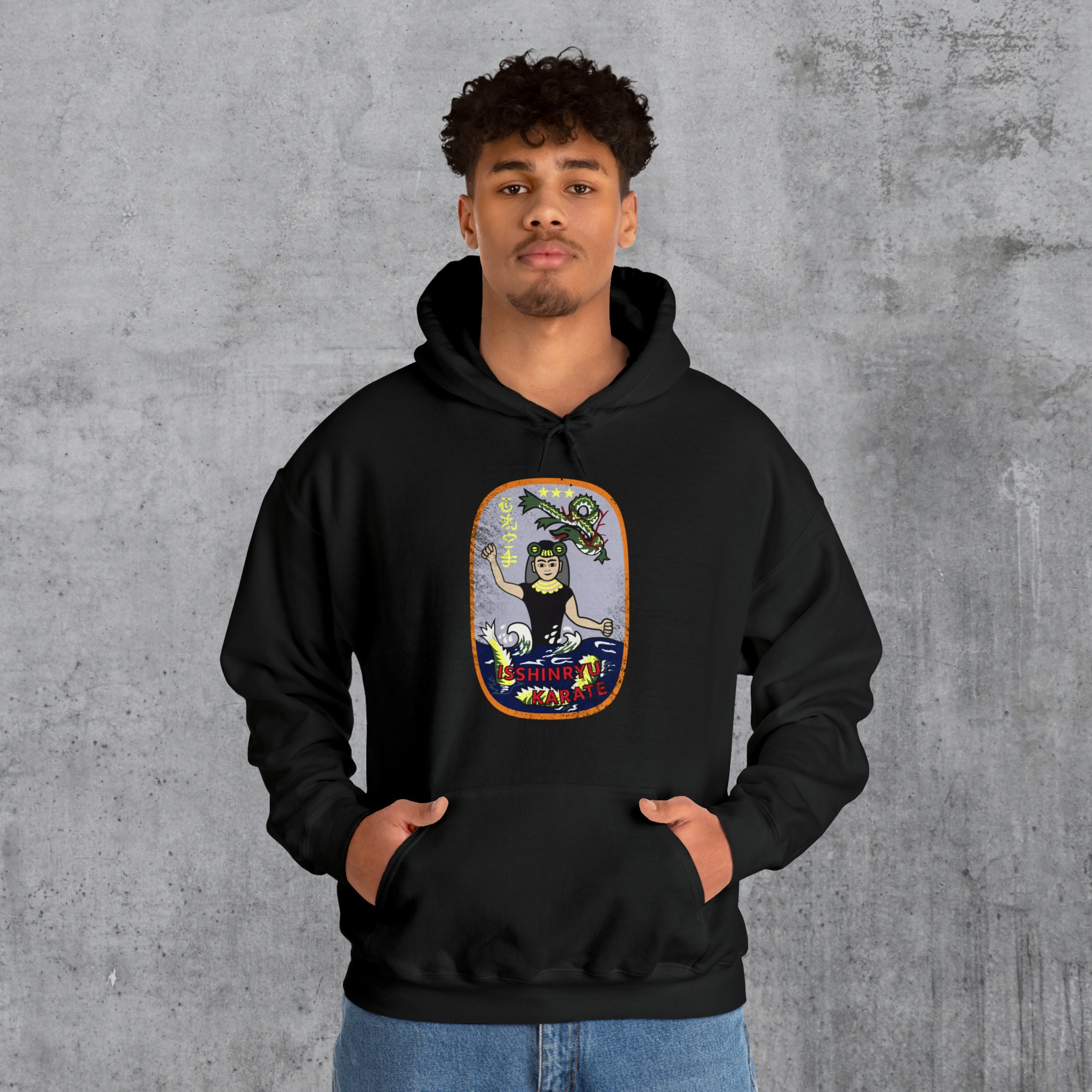 Isshinryu Karate Hoodie With Distressed Megami Design. This Mizugami ...