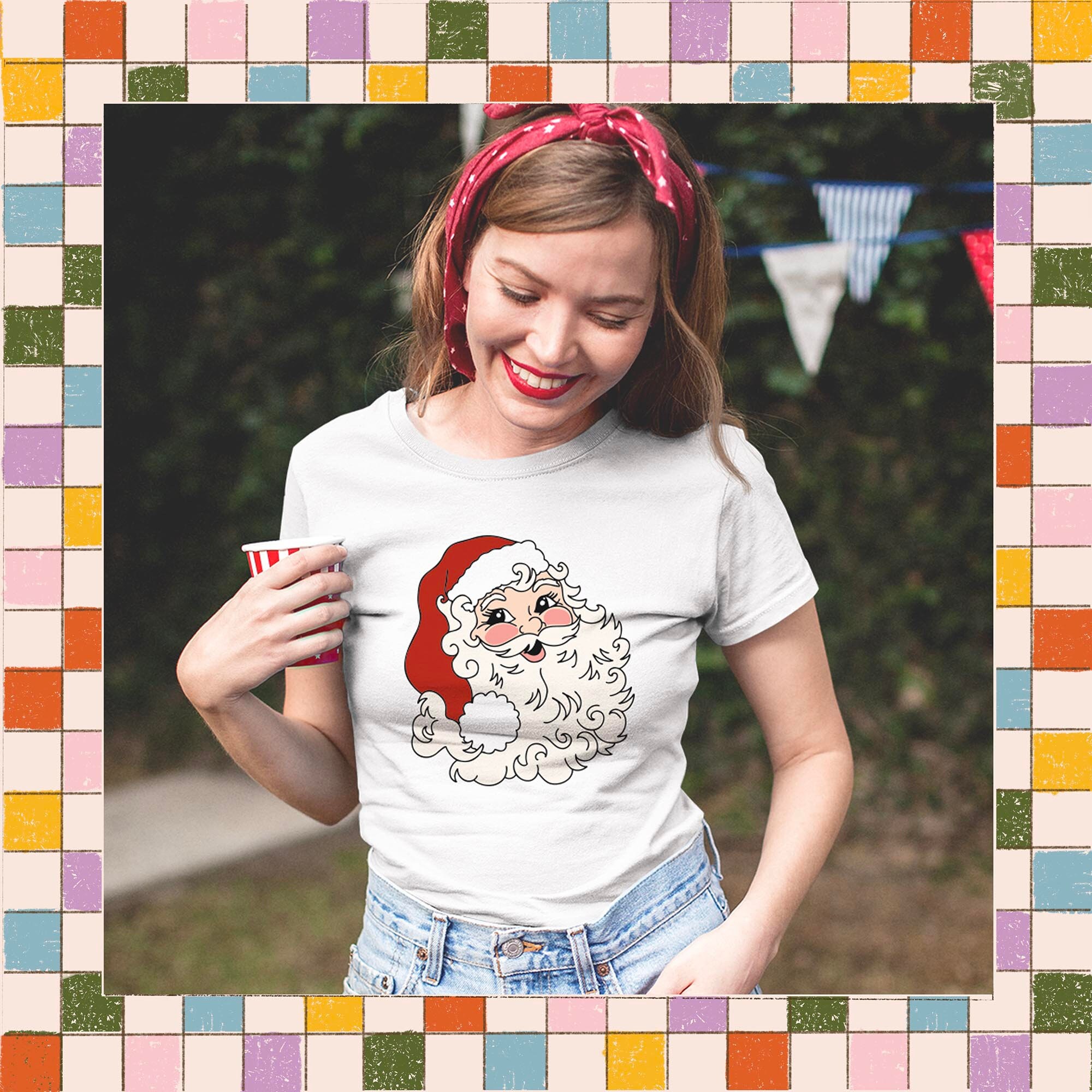 Cute Santa, Santa Claus, Santa SVG Cut File, Christmas, Jolly - Etsy