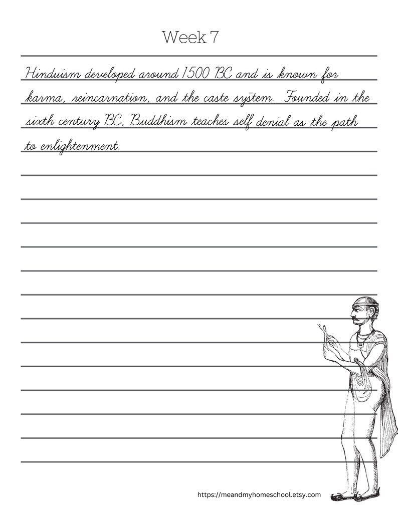 Cycle 1 History Notebook Copywork and Illustrations for the Foundations ...