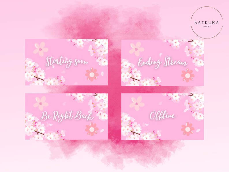 Sakura Bundle - Sakura Waiting Screens - Sakura Webcam Overlays ...
