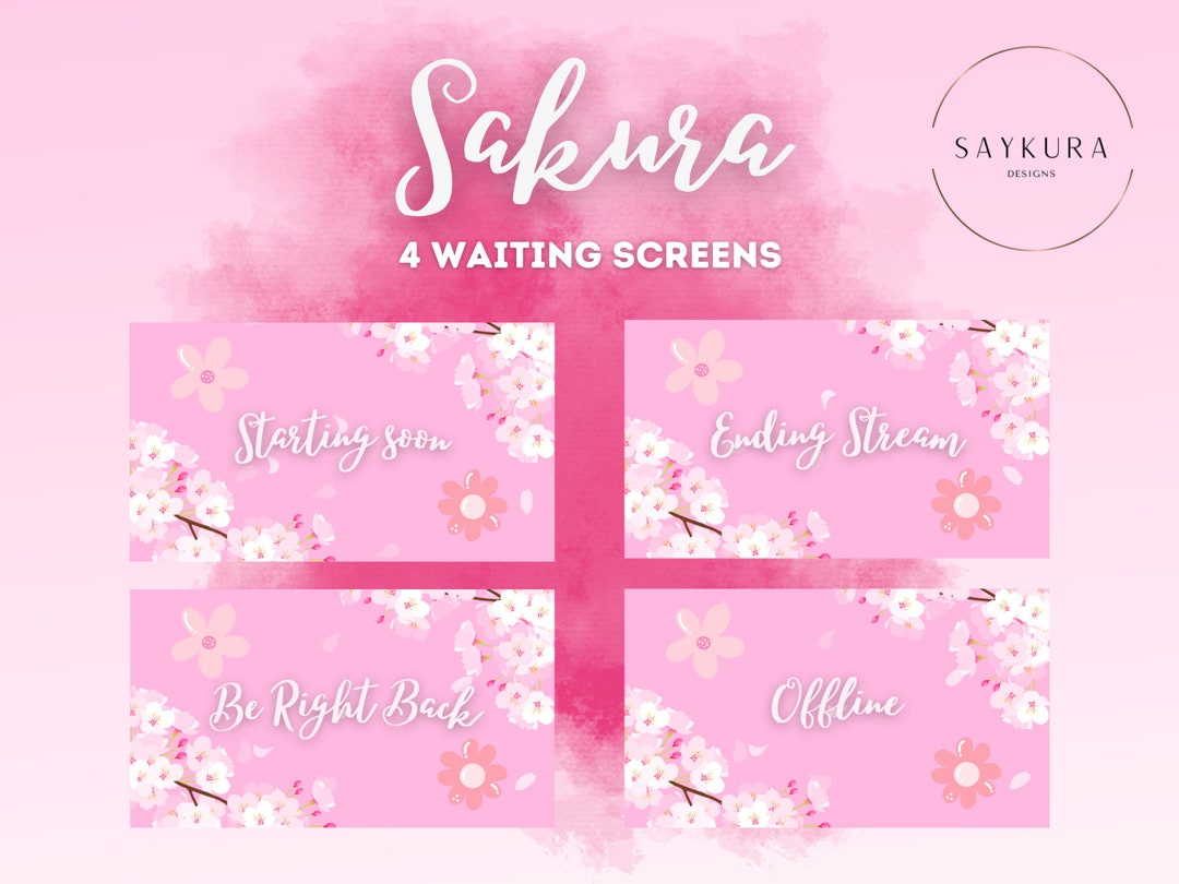 Sakura Animated Screens - Cute Pink Screens - Streamer - Etsy