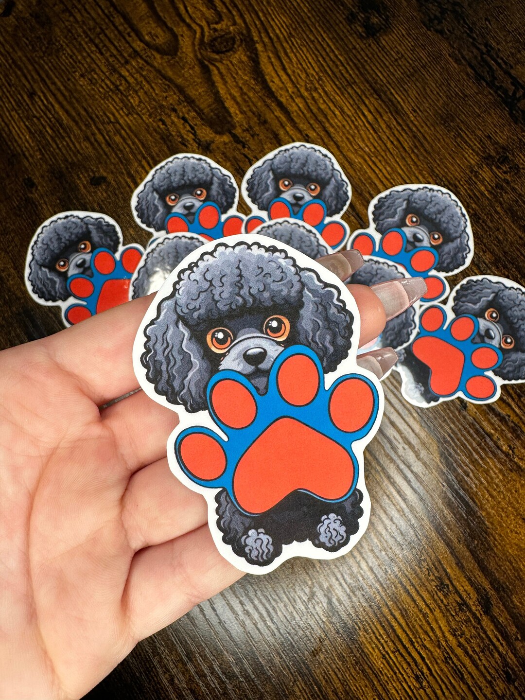 Puddle Sticker Black Poodle Sticker, Dog Sticker, Puppy Sticker, Water ...