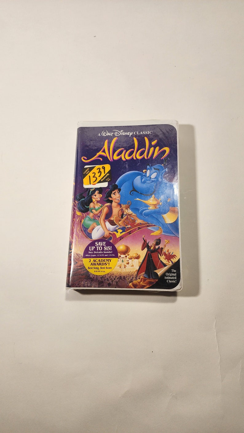Sealed Mint Aladdin VHS With Price and Promo Tags Disney Classic ...