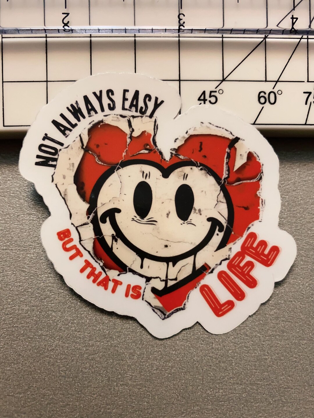 Life Isn't Easy Vinyl Sticker, Waterproof Stickers, Motivational ...