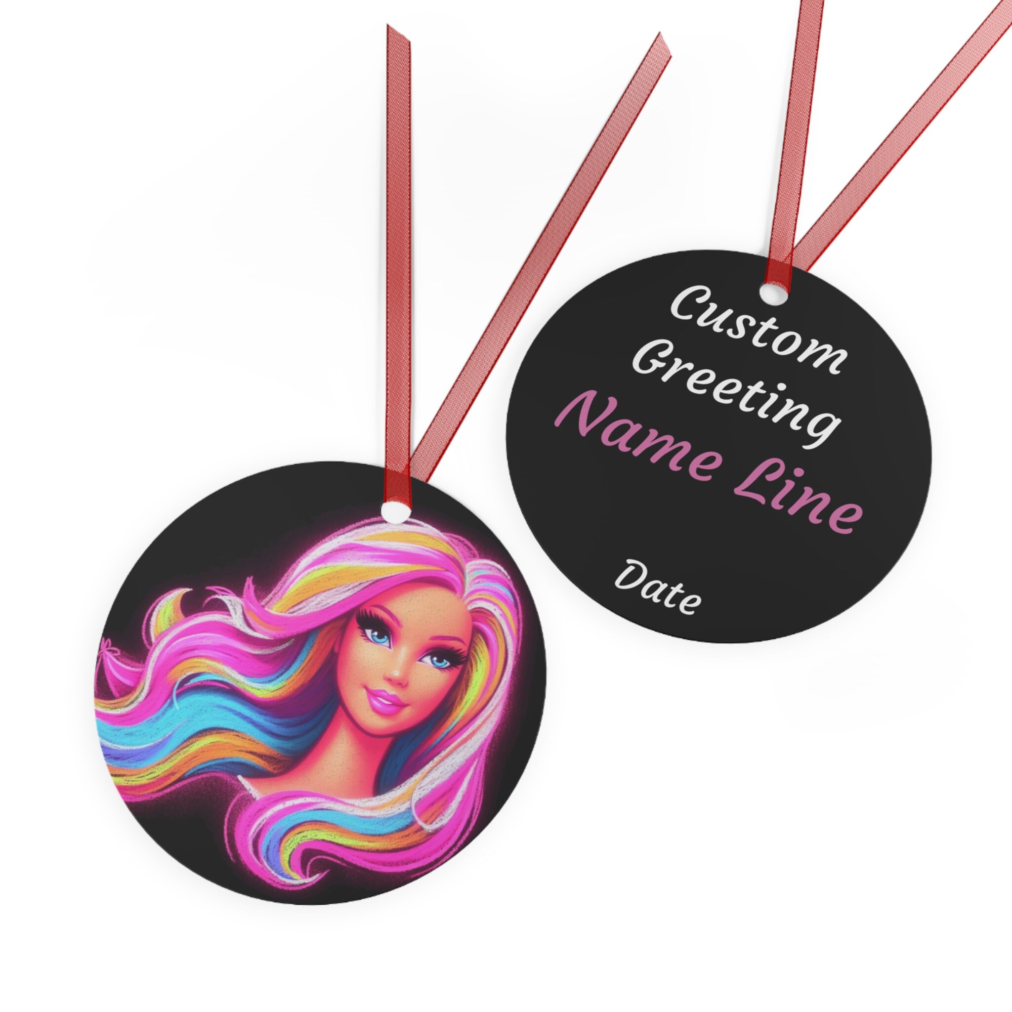 Barbie Original Chalk Art Personalized Ornament - Etsy