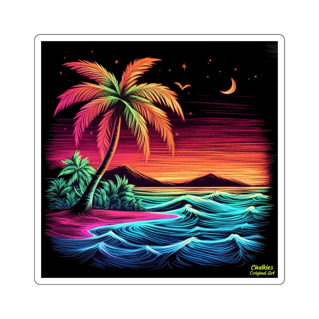 Tropical Paradise Sticker - Etsy